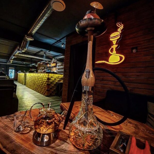 Nargile kafeler Hookah burger, Moskova, foto