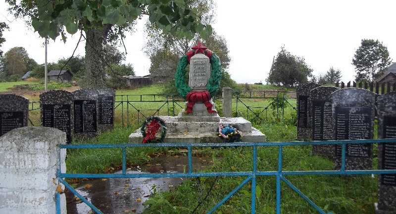 Anıt, heykel Воинское захоронение д .Барсуки, Tverskaya oblastı, foto