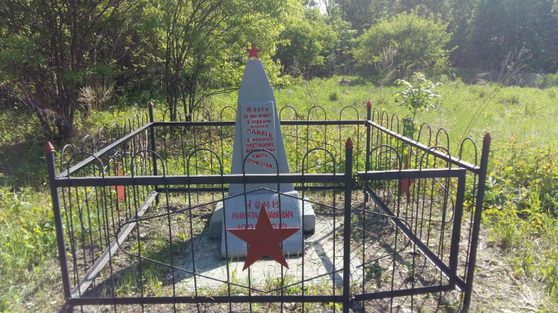 Anıt, heykel Партизану Никите Чеину, Primoriye, foto