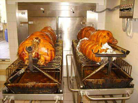 Toptan et ürünleri Porchette Toscane, Toskana, foto