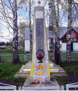 Погибшим в Великой Отечественной войне (Kemerovo — Kuzbass Region, Novokuznetskiy Municipal District, selo Sary-Chumysh, Sovetskaya ulitsa), anıt, heykel