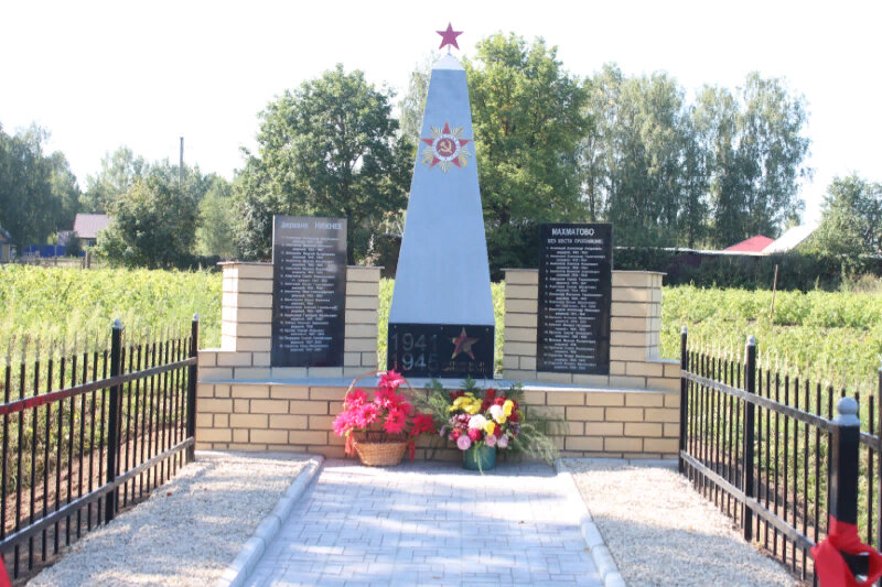 Anıt, heykel Участникам Великой Отечественной войне и труженикам тыла-жителям деревни, Mariy El Cumhuriyeti, foto