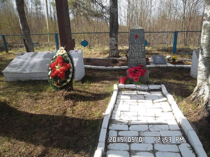 Anıt, heykel Братская могила советских воинов, Novgorodskaya oblastı, foto