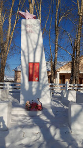 Воинам-землякам, погибшим на фронтах Великой Отечественной войны (Republic of Buryatia, Bichurskiy rayon, selo Novosretenka, ulitsa Ivanova), anıt, heykel  Buriatya'dan