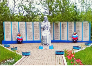 Мемориал землякам не вернувшимся с войны (Lipetsk Region, Dolgorukovskiy rayon, Veselovskiy selsovet, derevnya Vesyolaya), anıt, heykel  Lipetskaya oblastından