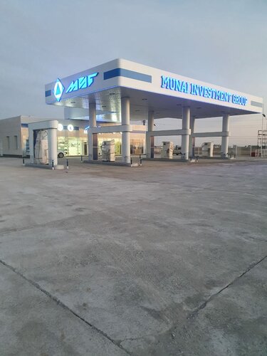 Benzin istasyonu Munai İstasyonu, Türkistan eyaleti, foto