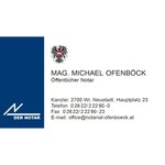 Mag. Michael Ofenböck (Hauptplatz No:23, Wiener Neustadt), noterler  Wiener Neustadt'tan