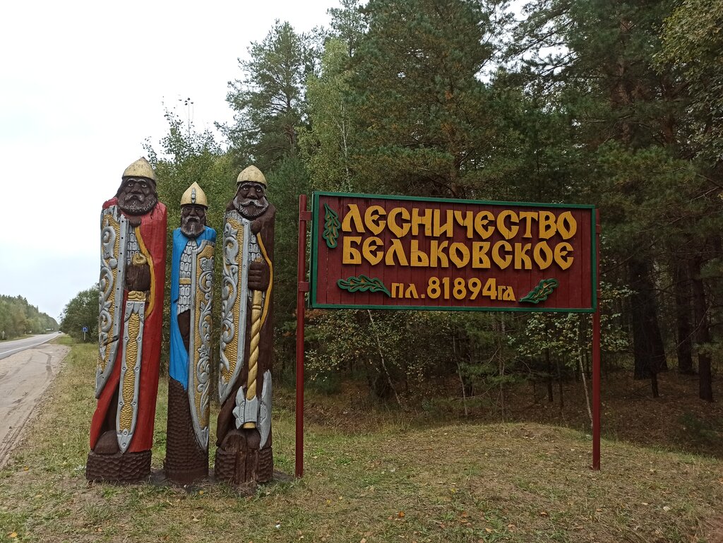 Giriş işareti Лесничество Бельковское, Riazanskaya oblastı, foto