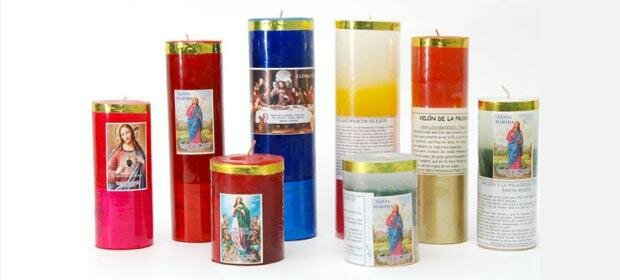 Dini ürünler Espermas, Veladoras, Velones y Parafinas Llama Viva, Bogota, foto