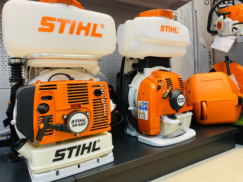 Elektrik ve benzinle çalışan aletler Stihl, Novosibirsk, foto