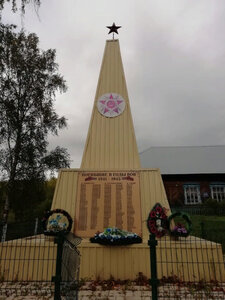 Стела павшим в годы Великой Отечественной войны 1941-1945 гг. (Republic of Tatarstan, Agryzskiy rayon, Azyovskoye selskoye poseleniye, selo Azyovo, Sovetskaya ulitsa), anıt, heykel  Tataristan'dan