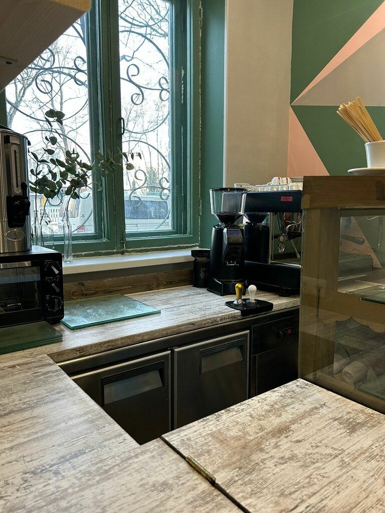 Kahve dükkanları Зеркала, Moskova, foto