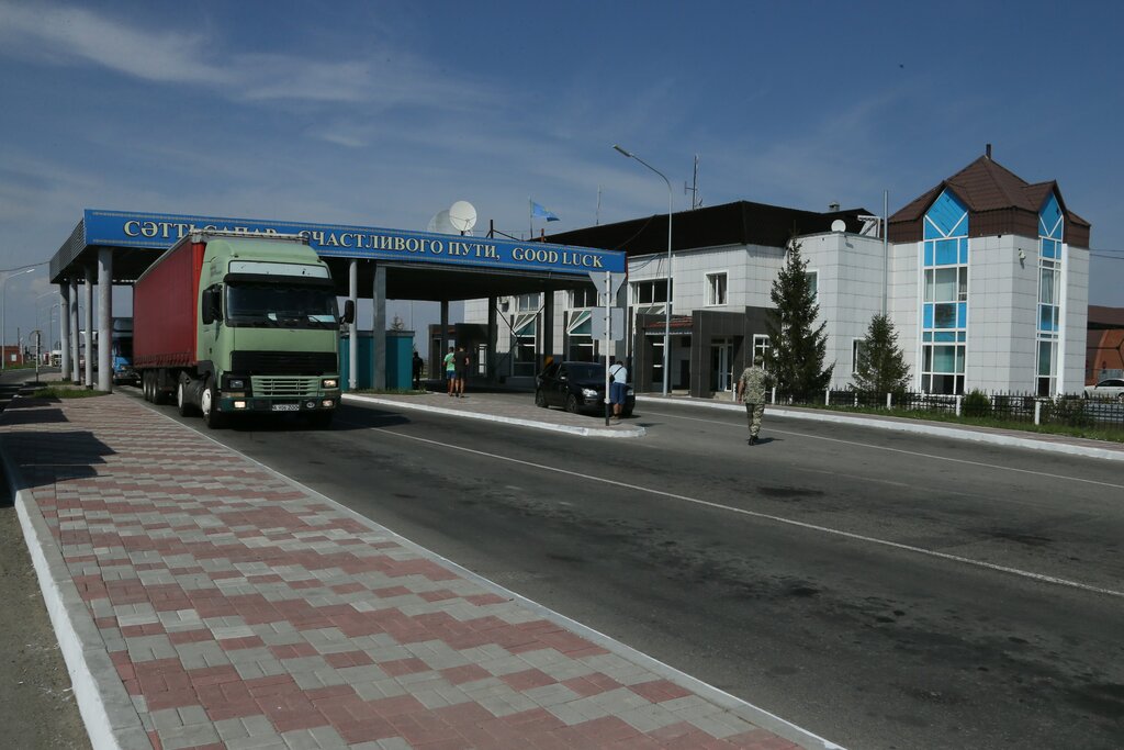 Sınır kapısı Kairak Bob, Kostanay eyaleti, foto