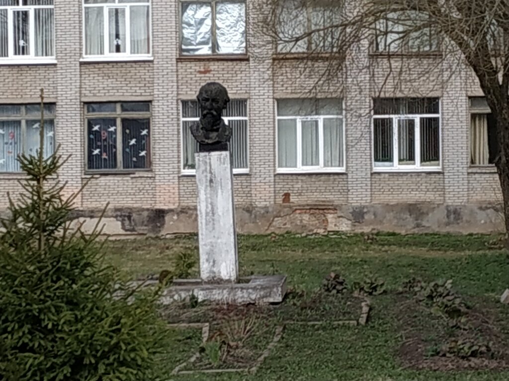 Anıt, heykel Н.А. Некрасов, Chudovo, foto