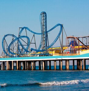 Galveston Island Historic Pleasure Pier (United States, Galveston, 2501 Seawall Blvd), lunapark  Galveston'dan
