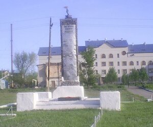 Мемориал Великой Отечественной войны (Saratov Region, Ozinskiy rayon, posyolok Slantsevy Rudnik), anıt, heykel  Saratovskaya oblastından