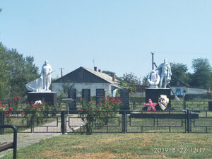 Братская могила (Rostov Region, Zernogradskiy rayon, Konzavodskoye selskoye poseleniye, khutor Chernyshevka), anıt, heykel  Rostovskaya oblastından