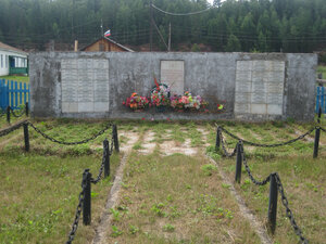 Погибшим в годы Великой Отечественной войны землякам (Irkutsk Region, Zhigalovskiy munitsipalny okrug, selo Lukinovo), anıt, heykel  İrkutskaya oblastından
