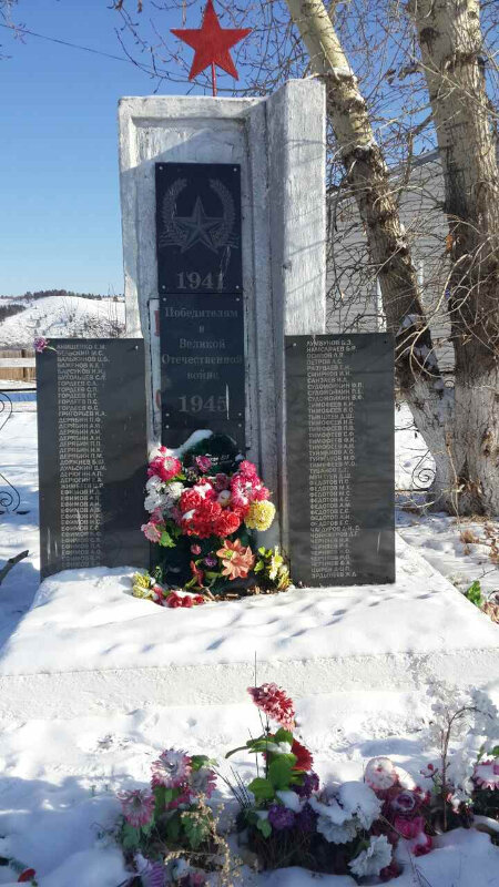 Anıt, heykel Воинам-землякам, погибшим в Великой Отечественной войне, Buriatya, foto