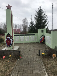 Памятная стела не вернувшимся с Великой Отечественной войны (Smolenskiy munitsipalny okrug, derevnya Lubnya, Ozyorny pereulok), anıt, heykel  Smolenskaya oblastından