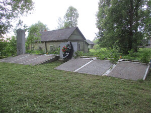 Мемориальная плита в память о погибших односельчанах. д. Троицкое, Щучейское с/п (Tver Region, Zharkovskiy munitsipalny okrug, derevnya Troitskoye), anıt, heykel  Tverskaya oblastından