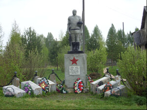 Воинам-землякам, павшим в боях за Родину в годы Великой Отечественной войны 1941-1945 годов (ulitsa Mira No:12А, selo Belyayevo), anıt, heykel  Kirovskaya oblastından