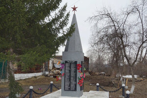 Обелиск (Krasnoyarsk Territory, Sukhobuzimskiy rayon, Nakhvalskiy selsovet, selo Pavlovshchina, ulitsa Lukyanova), anıt, heykel  Krasnoyarski krayından