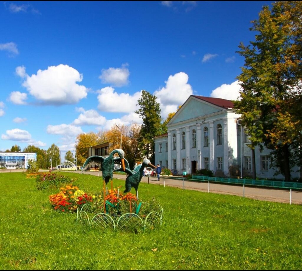 Park, sokak heykeli Аисты, Kirovskaya oblastı, foto