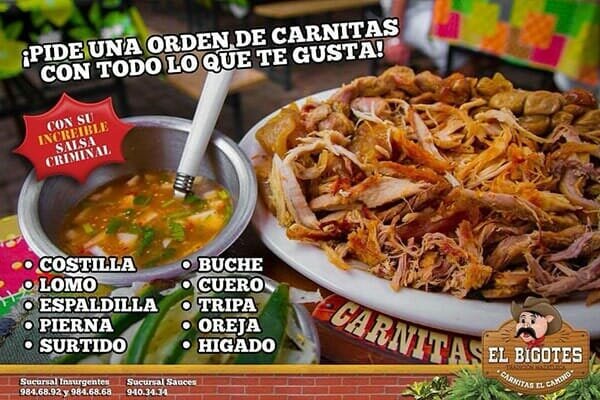Fast food Carnitas El Camino El Bigotes, Mazatlan, foto