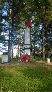 Обелиск воинам-односельчанам, погибшим в боях за Родину в годы Великой Отечественной войны (Amur Region, Svobodnenskiy rayon, poselok Yukhta), anıt, heykel  Amursk Bölgesi'nden