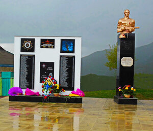 Воинам-канинцам, павшим в годы Великой Отечественной войны (Republic of Daghestan, Kulinskiy rayon, selo Kani, ulitsa Ibragimova Isupa Abdusalamovicha), anıt, heykel  Dağıstan'dan