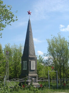 Обелиск героям-землякам, отдавшим жизни за Родину в годы ВОВ (Saratov Region, Perelyubskiy rayon, Natalyinoyarskoye munitsipalnoye obrazovaniye, selo Natalyin Yar), anıt, heykel  Saratovskaya oblastından
