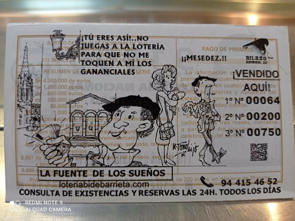 Kumarhaneler Lotería Bidebarrieta - La Fuente de los Sueños, Bilbao, foto