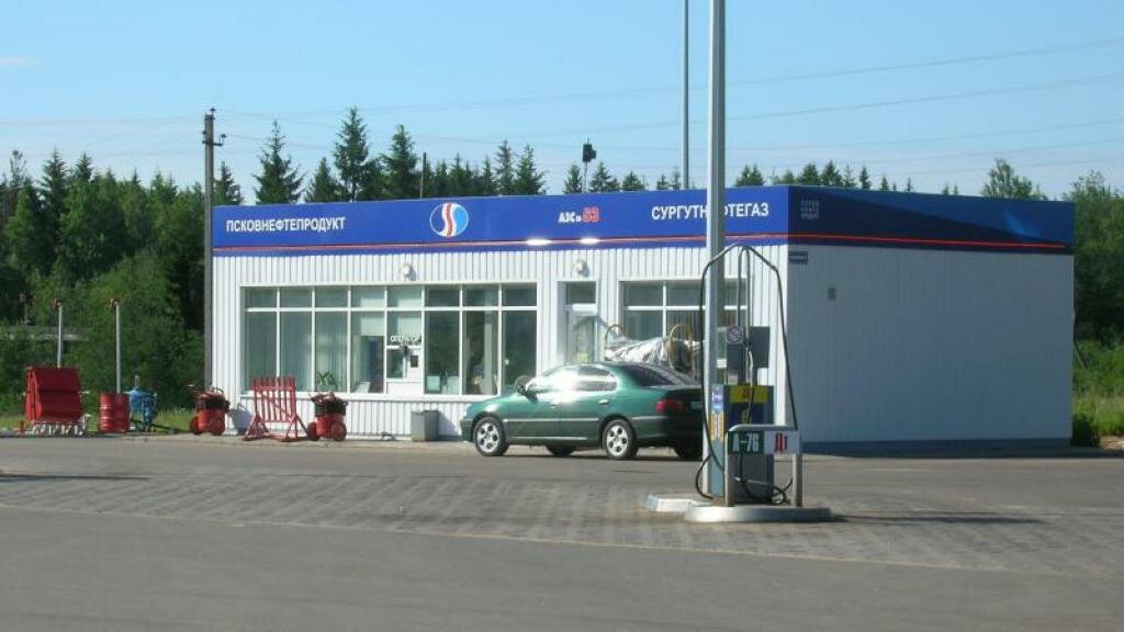 Benzin istasyonu Pskovnefteprodukt, Pskovskaya oblastı, foto