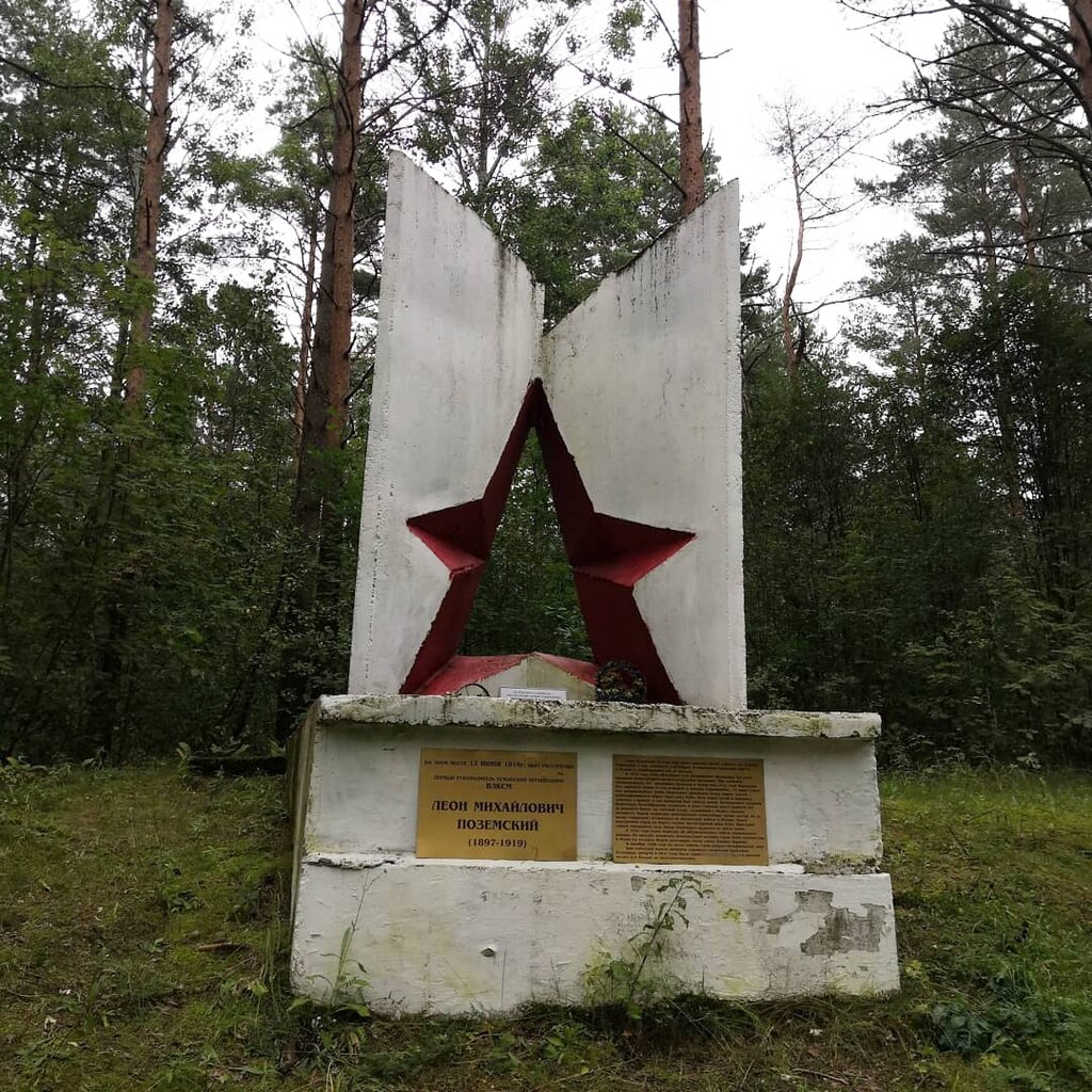 Anıt, heykel Место гибели Леона Поземского, Pskovskaya oblastı, foto