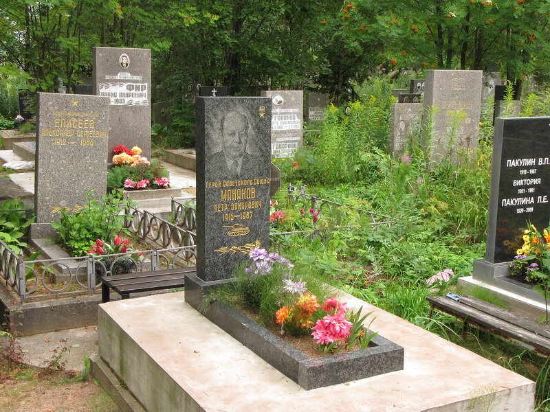 Ünlü kişilerin mezarları Герой Советского Союза П.З. Манаков, Saint‑Petersburg, foto