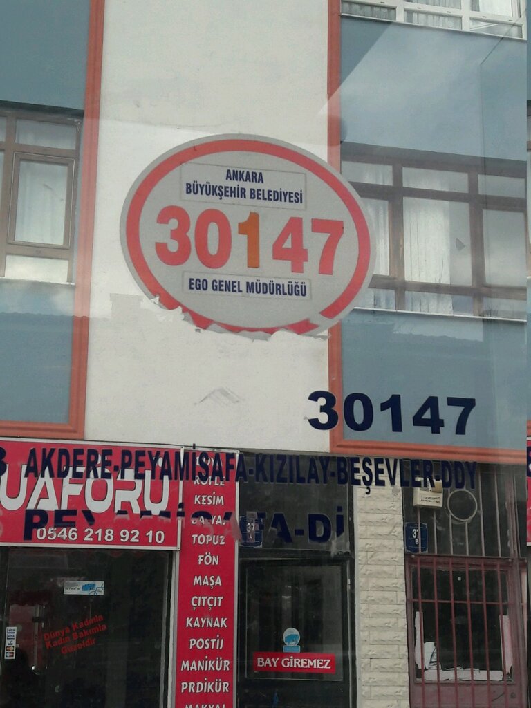 Toplu taşıma durağı Ego 30147 No'lu Durak, Ankara, foto