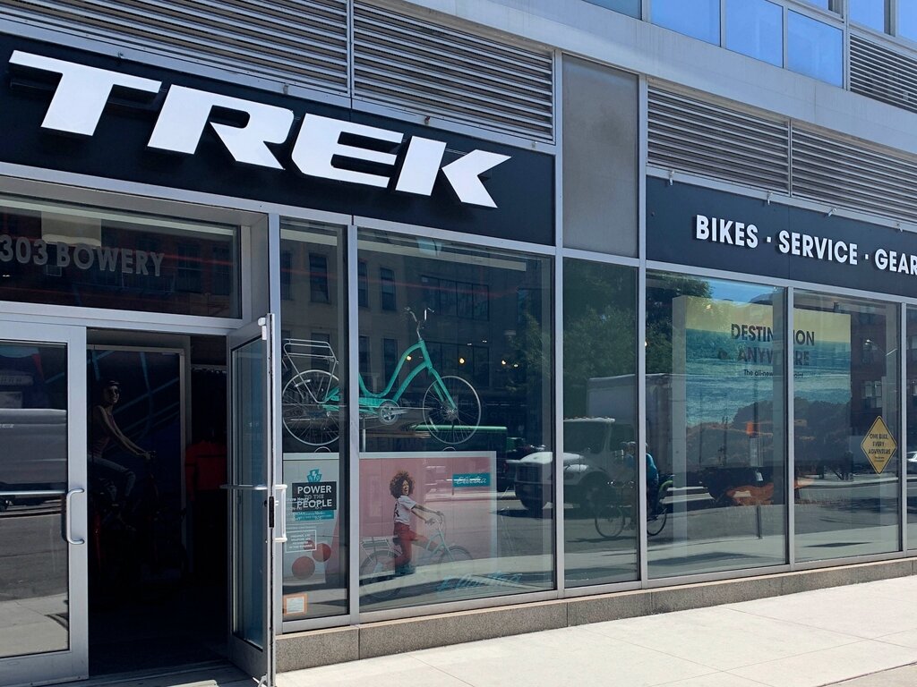 Bisiklet mağazaları Trek Bicycle Bowery, New York, foto