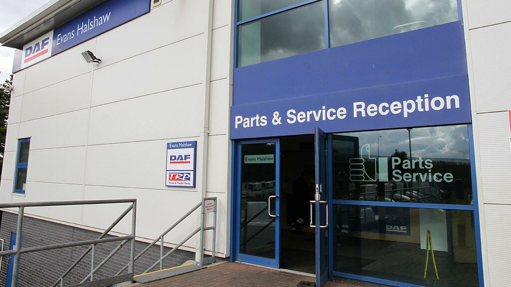 Otomobil parçaları imalatı Evans Halshaw Daf Birtley, İngiltere, foto