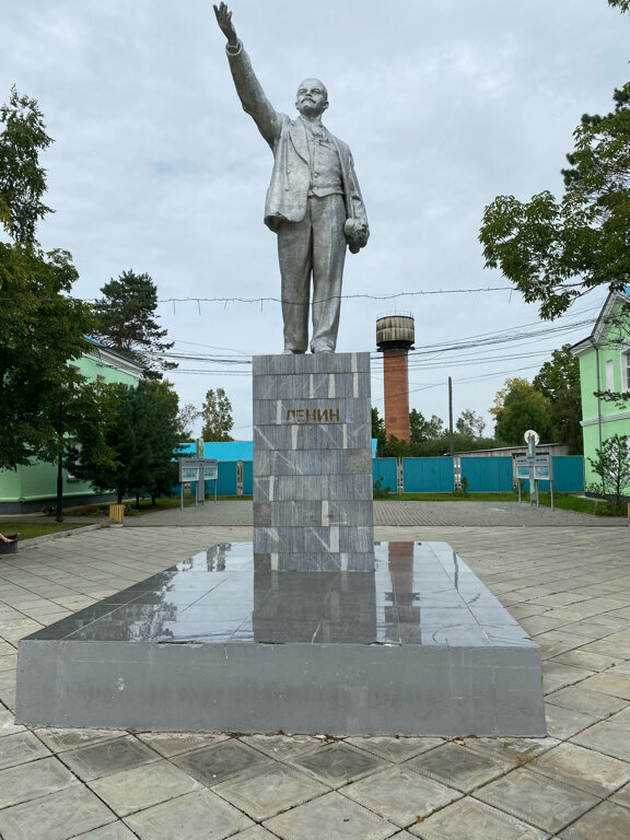 Anıt, heykel В.И. Ленин, Habarovski krayı, foto