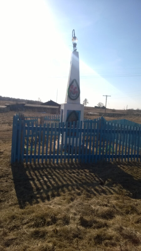 Anıt, heykel Обелиск участникам Великой Отечественной войны, Kurganskaya oblastı, foto