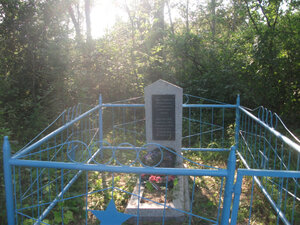 Братская могила пограничников, погибших в боях с японскими империалистами 9 августа 1945 г. (Amur Region, Svobodnenskiy rayon, selo Busse), anıt, heykel  Amursk Bölgesi'nden