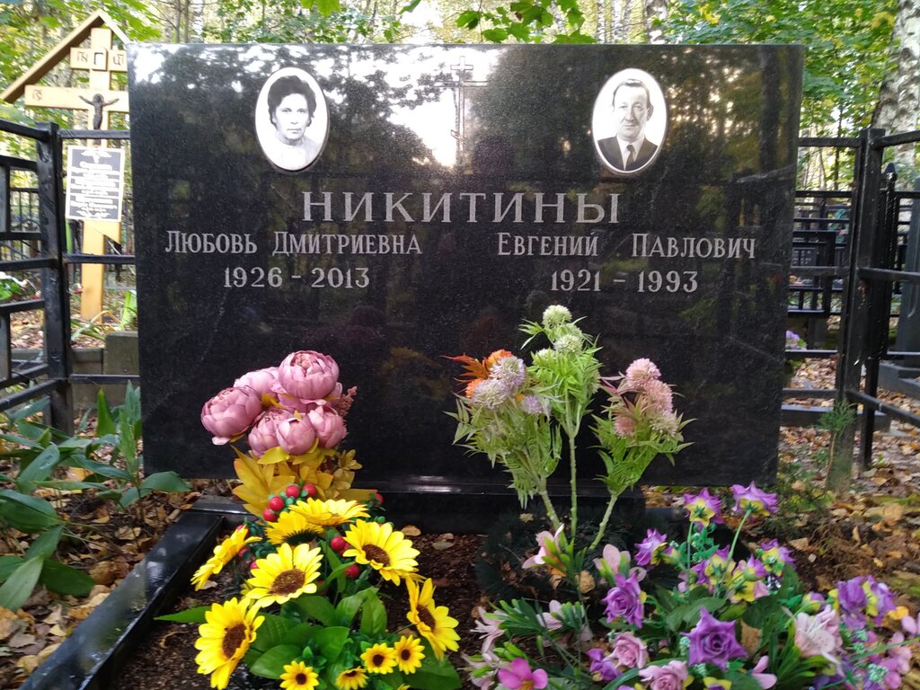 Ünlü kişilerin mezarları Майор авиации Евгений Павлович Никитин, Dolgoprudny, foto