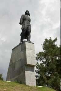 Летчик-комсомолец (Moscow Region, Stupino City District, Village of Psaryovo, ulitsa Vozrozhdeniye), anıt, heykel  Moskova ve Moskovskaya oblastından