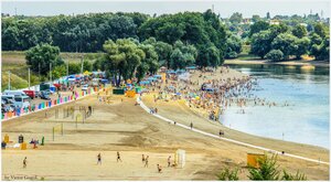 Городской пляж (Transnistria, Bender), plaj  Bender'den