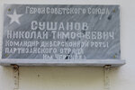 Памяти Участнику Великой Отечественной войне, Сушанову Николаю Тимофеевичу (Severnaya ulitsa No:36, selo Talovskoye), anıt levhası, anıt taş  Omskaya oblastından