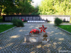 Братская могила советских воинов, погибших в январе 1945 года (Kaliningrad Region, Nesterovskiy munitsipalny okrug, posyolok Furmanovka), anıt, heykel  Kaliningradskaya oblastından