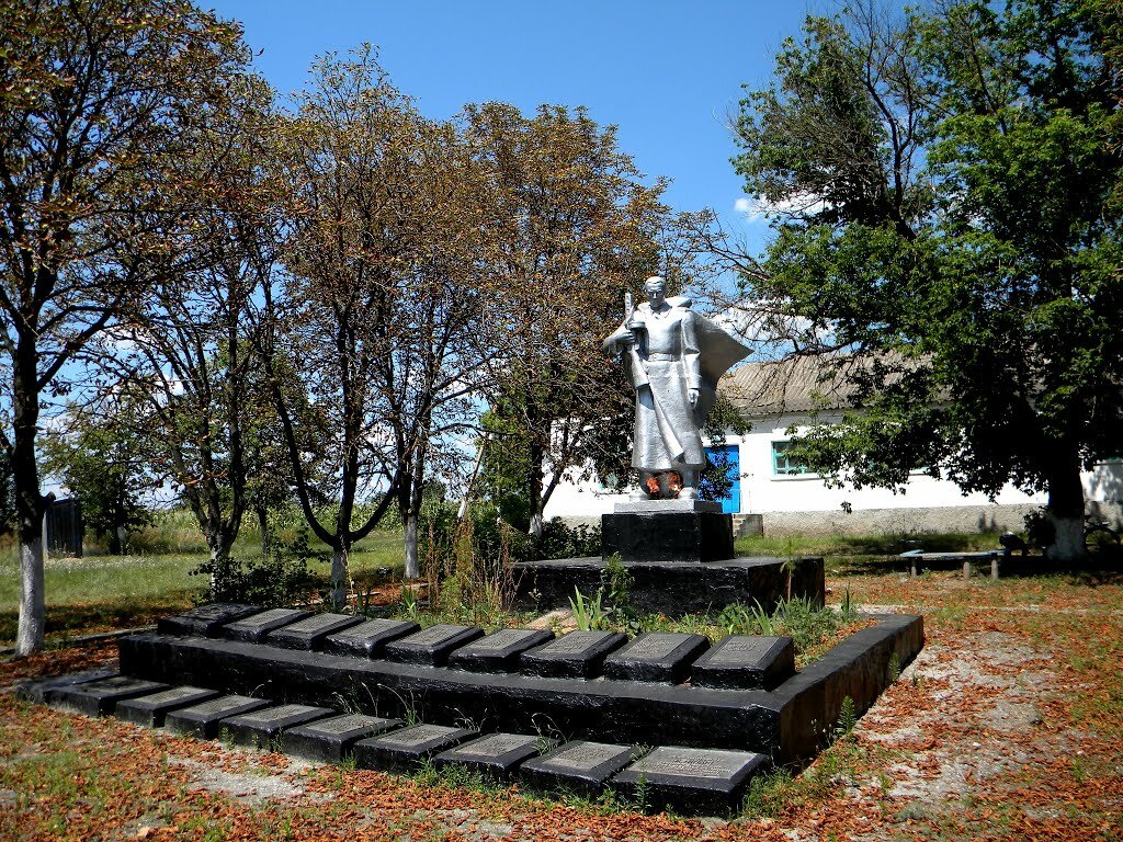Anıt, heykel Братская могила, Dnepropetrovsk Bölgesi, foto