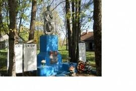 Братская могила (Pskov Region, selskoye poseleniye Sebezhskoye, derevnya Glembochino), anıt, heykel  Pskovskaya oblastından