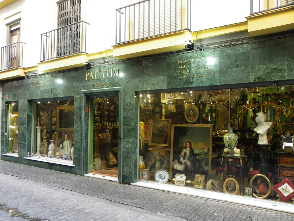 Antikacı dükkanları Palatín 1790, Sevilla, foto